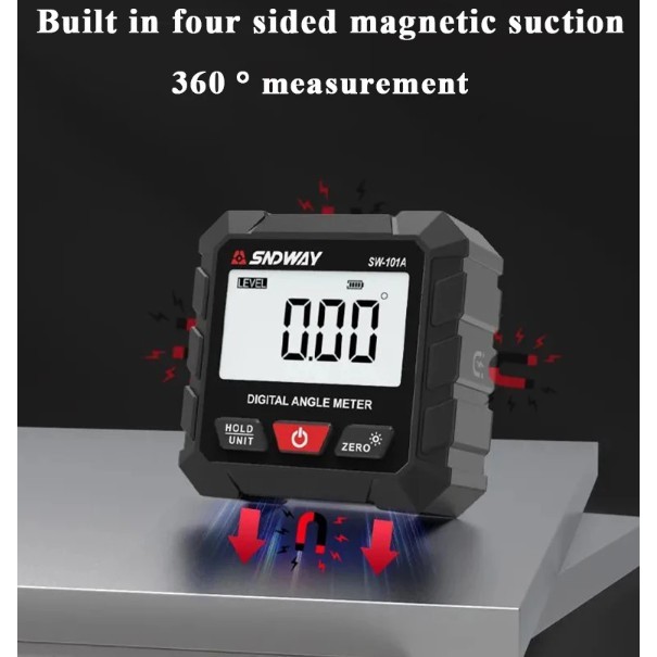 Jual Order Nows Sndway Digital Inclinometer Waterpas Sudut Kemiringan Magnetic Sw-101A | Shopee ...