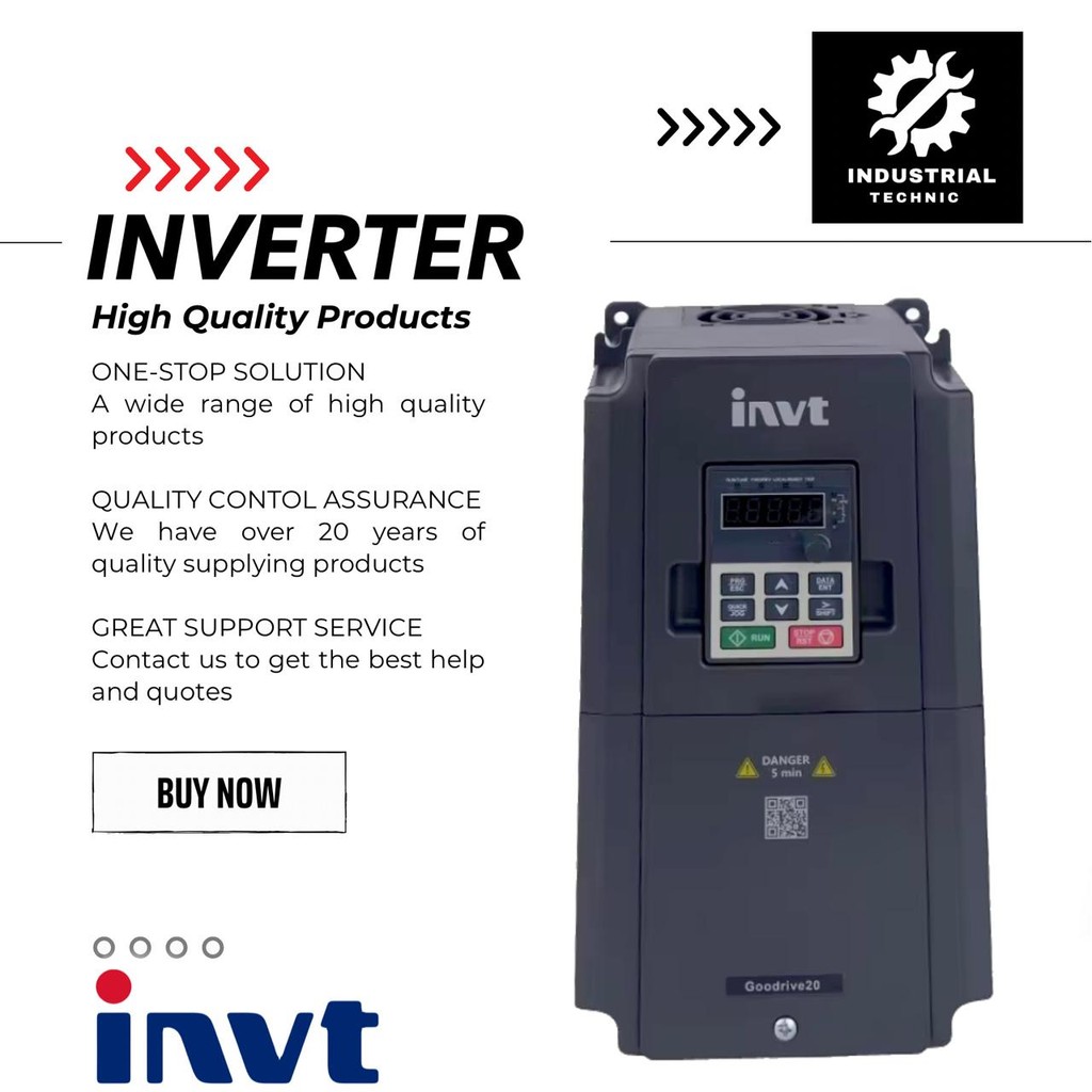 Jual INVT INVERTER GD20-004G-4 4KW / 380V / 3PHASE/ INVERTER DINAMO 3 PHASE/ INVERTER MOTOR 9.5 ...