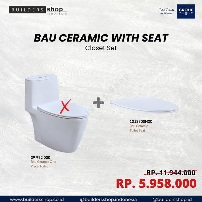 Jual GROHE 39992000 + 1011330SH00 | BAULINES WC ONE PIECE | Shopee ...