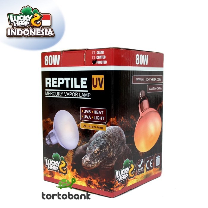 Jual LAMPU UVA UVB MERCURY VAPOR LAMP 80 WATT LUCKY HERP - MIRIP SOLAR GLO | Shopee Indonesia