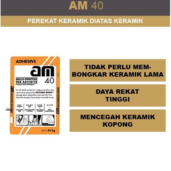 Jual Promo AM 40 AM 42 Semen Perekat Keramik Diatas Keramik / Tile on ...