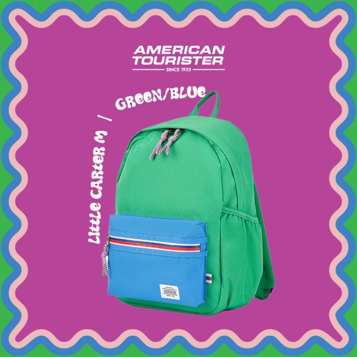 Jual American Tourister Little Carter Backpack M Antimicrobial - Green ...