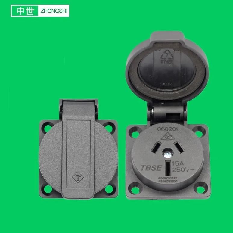 Jual TBSE Australian Standard SAA Waterproof IP44 AU Power Socket ...