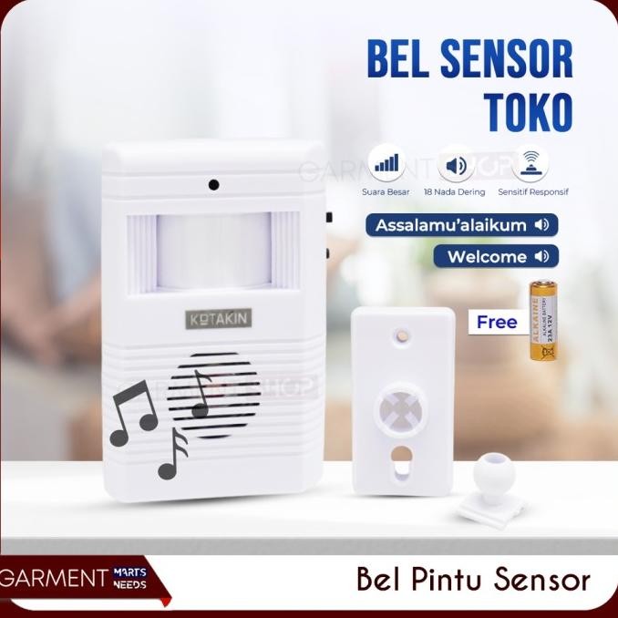 Jual Kualitas terbaik] Bel Pintar Sensor Gerak Wireless Pintu Toko ...