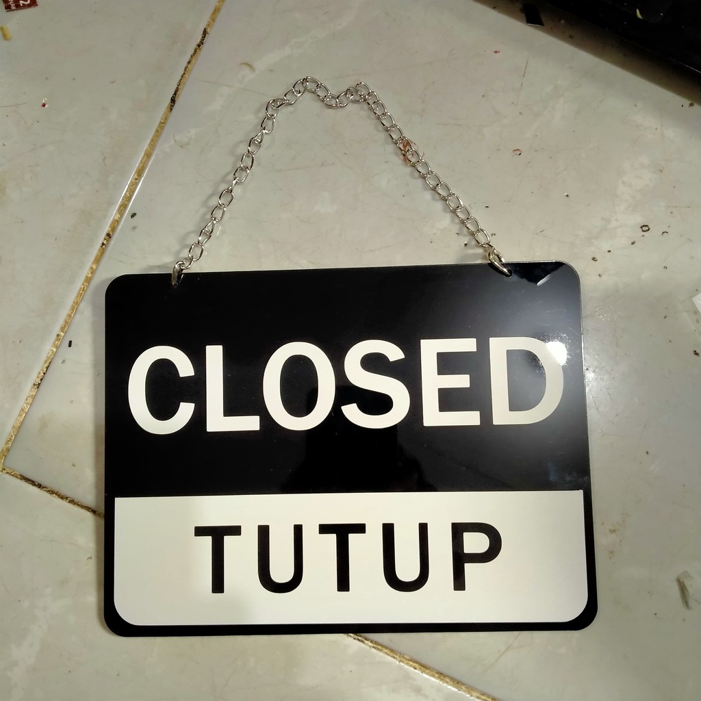Jual Sign Akrilik Open close akrilik 2mm ukuran 20*15 | Shopee Indonesia