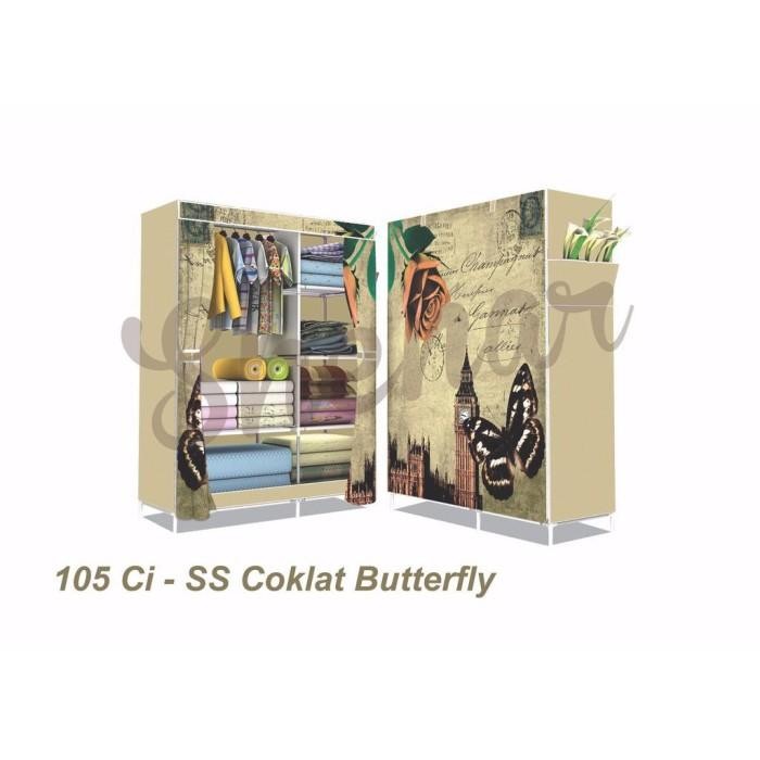 Jual RAK LEMARI BAJU PORTABLE JUMBO / RAK LEMARI PAKAIAN SUSUN 4 ...