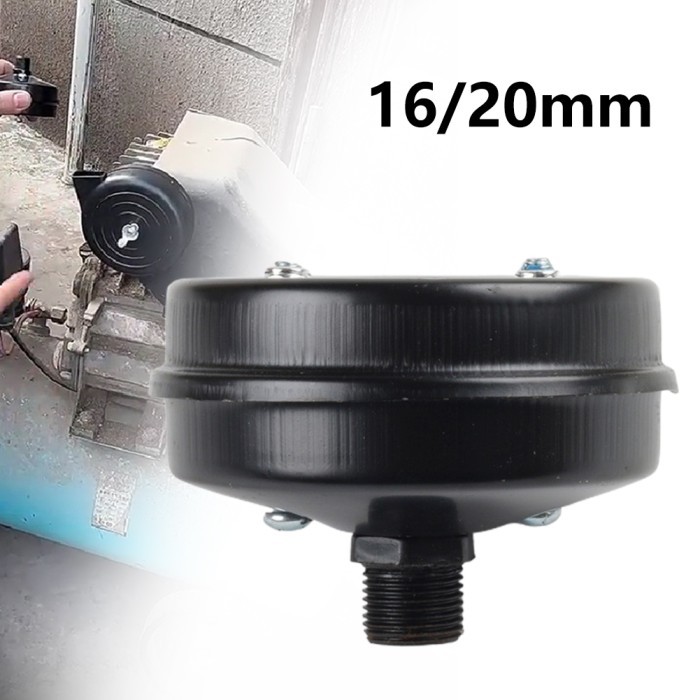 Jual CHROMEE 16/20mm Male Thread Air Compressor Muffler Iron Air ...