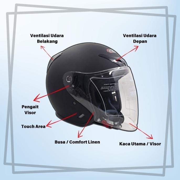 Jual Force Helm Half Face Versi Bluetooth Standard Sni Original Lorry ...