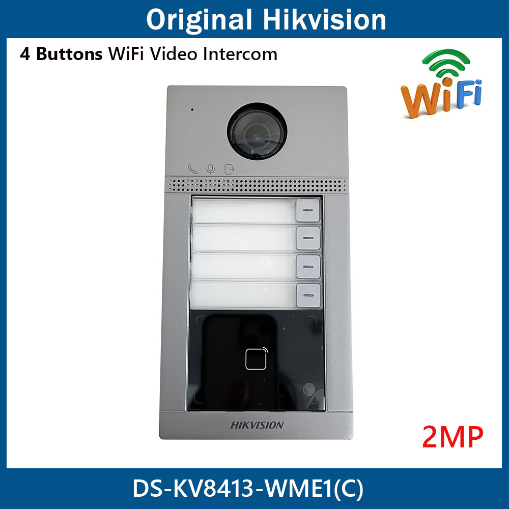 Jual Hikvision 4 Buttons WiFi Video Intercom Villa Door Station ...