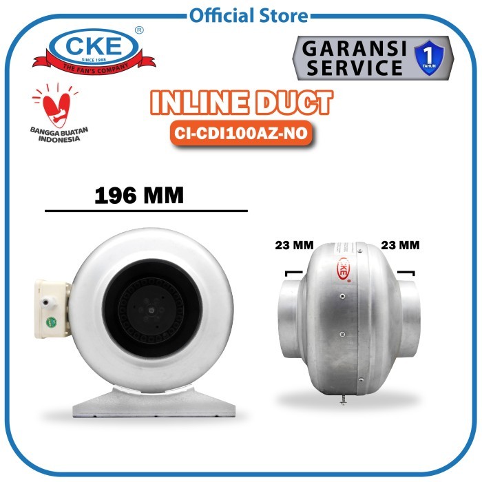 Jual CENTRIFUGAL INLINE DUCT FAN 4 INCH (100 MM) CKE | Shopee Indonesia