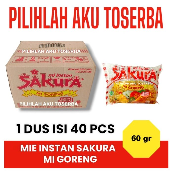 Jual Mie Instant SAKURA Mi Goreng - ( Harga 1 DUS ) | Shopee Indonesia