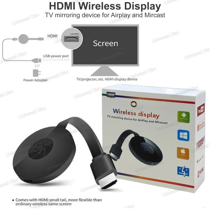 Jual Google Chromecast HDMI Dongle Anycast Wifi Display Chrome Cast ...