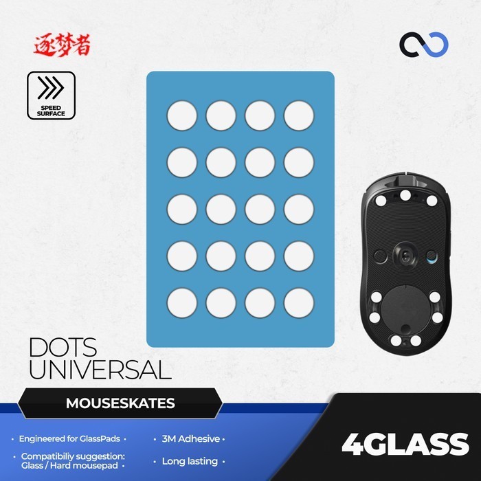Jual TERMURAH - Dream Gamer 4Glass Dots Universal Mouse Feet / Mouse ...