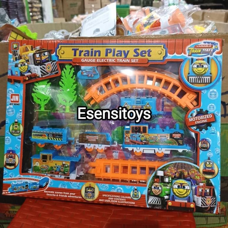 Jual uj-32 Mainan Anak Rel Track Kereta Api Train Play Set 5 Gerbong Konstruksi Pohon SNI ...
