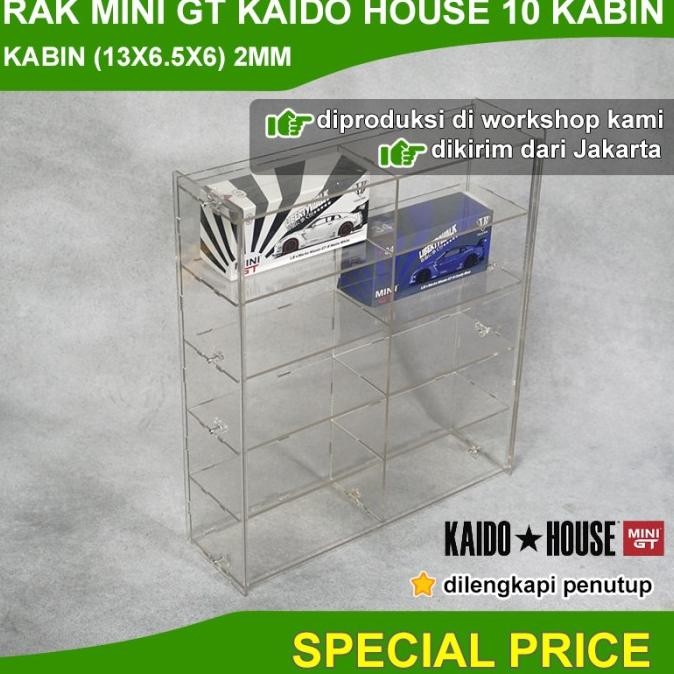 Jual Promo Rak display akrilik Mini GT Kaido House 10 kabin DIY COD ...