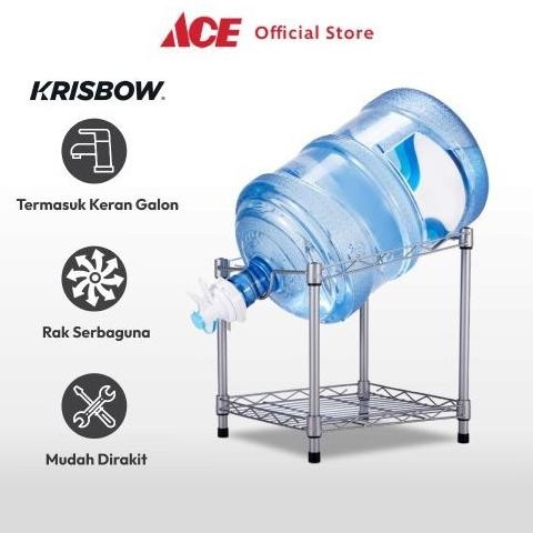 Jual Krisbow Rak Galon Single - Silver Tempat Penyimpanan Galon Air ...