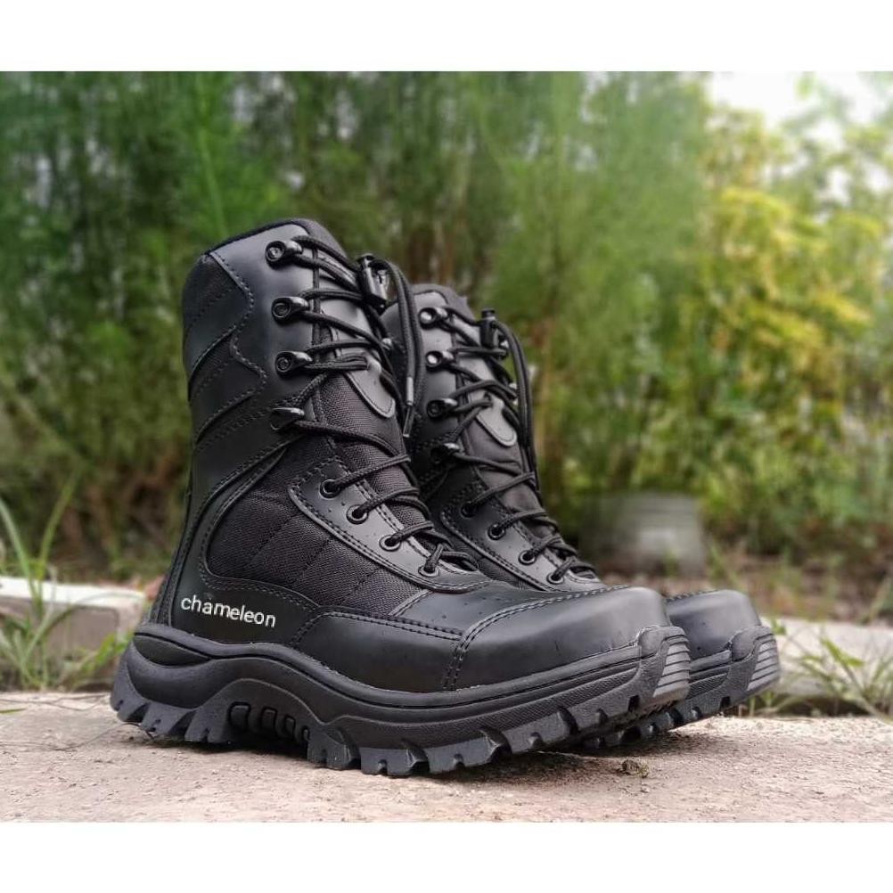 Jual rf-45 Sepatu Pdl Tactical Predator Safety Boots Tni Porli Satpol ...