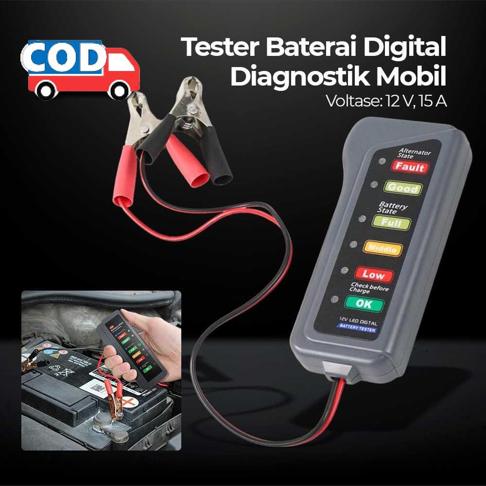 Jual Tester Baterai Digital Alat Cek Uji Kondisi Batre Aki Diagnostik ...