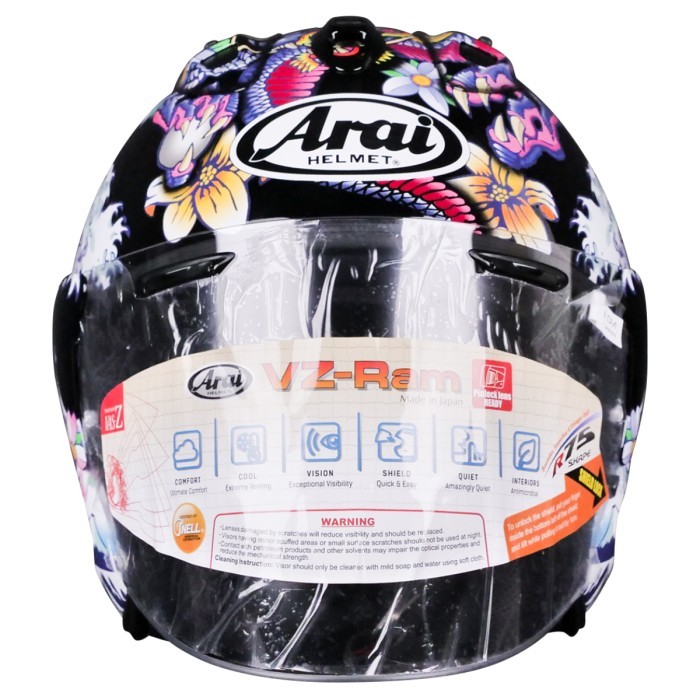 Jual Arai SNI VZ-RAM ORIENTAL Helm Half Face Original - Black | Shopee Indonesia