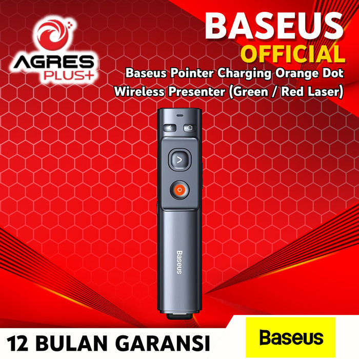 Jual Baseus Pointer Charging Orange Dot Wireless Presenter (Green Laser ...