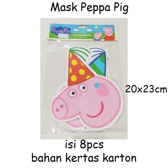 Jual BRG BARU Mask Peppa Pig / Topeng Kertas Karton Babi Pesta Ulang ...