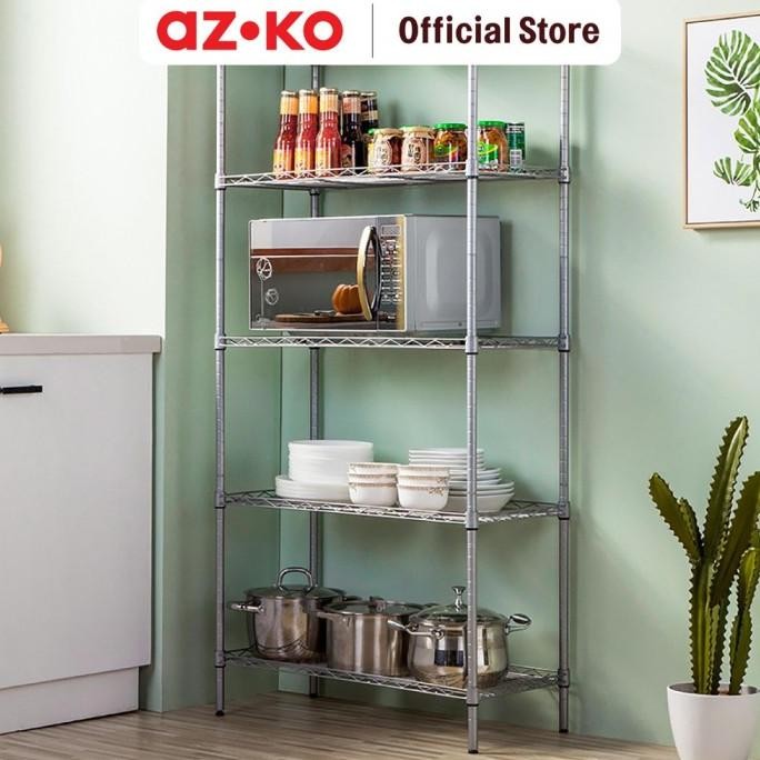 Jual Azko Stora Rak Besi Serbaguna 5 Tingkat - Silver | Shopee Indonesia