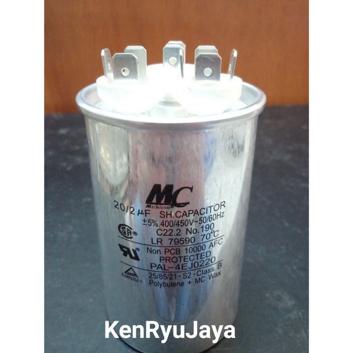 Jual Kapasitor (Capacitor) AC 20+2 uf 450 Vac MC | Shopee Indonesia