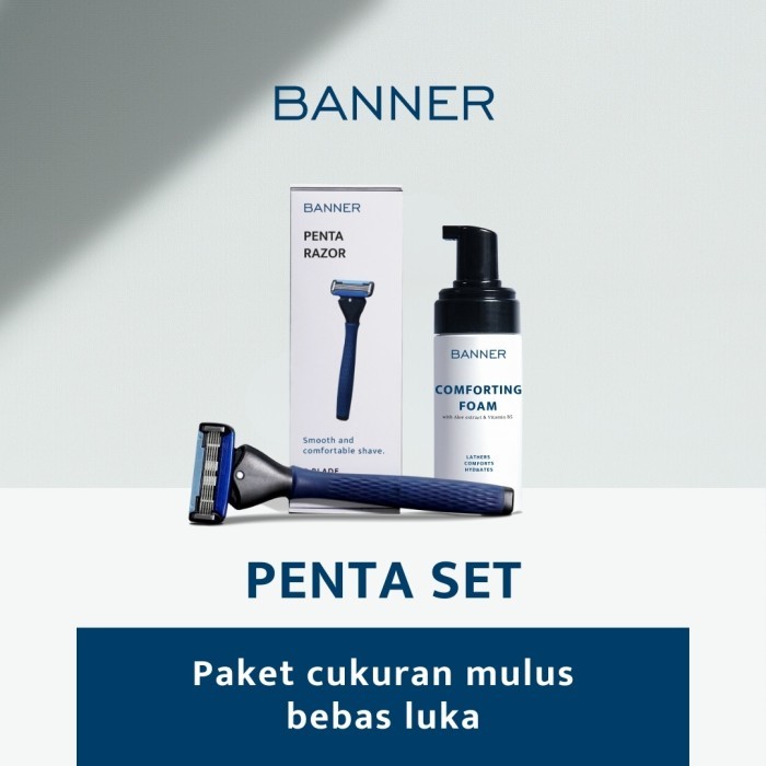 Jual Diskon Banner Penta Set (Pisau Cukur Penta & Natural Shave Foam ...