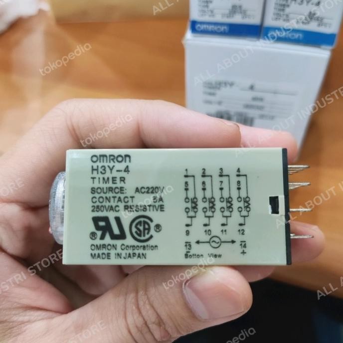 Jual Promo MINI TIMER OMRON H3Y-4 H3Y 4 220VAC 8 PIN 220V 60S 60DETIK / 5S 5DETIK COD | Shopee ...