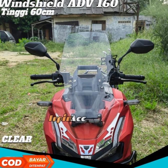 Jual NEW PRODUK WINDSHIELD ADV 160 STANDAR TINGGI SMOKE RAYBEN CLEAR ...