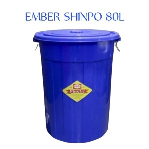 Jual EMBER PLASTIK 80 LITER SHINPO / EMBER AIR BESAR TUTUP PLASTIK / EMBER 80 LITER MURAH ADA ...