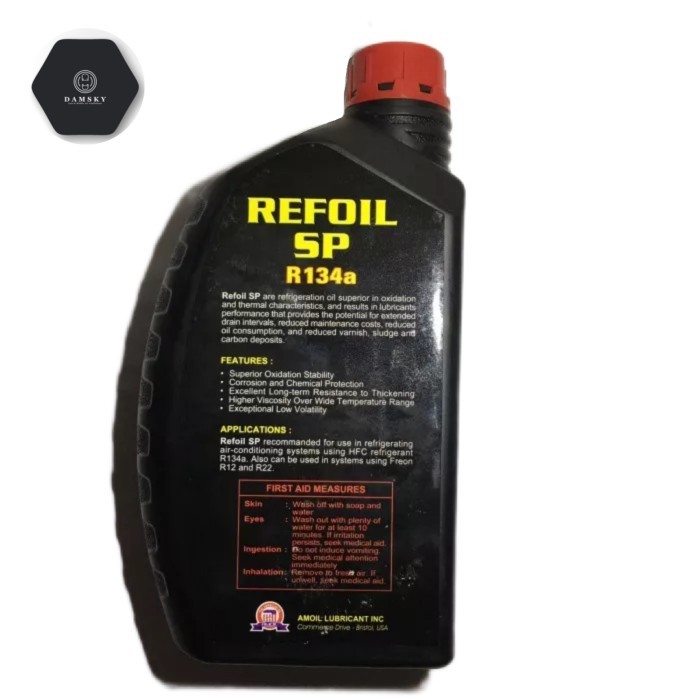 Jual Oli Refoil R134 Oil Compressor Kompresor Ac Mobil Sp R134A 1 Liter ...