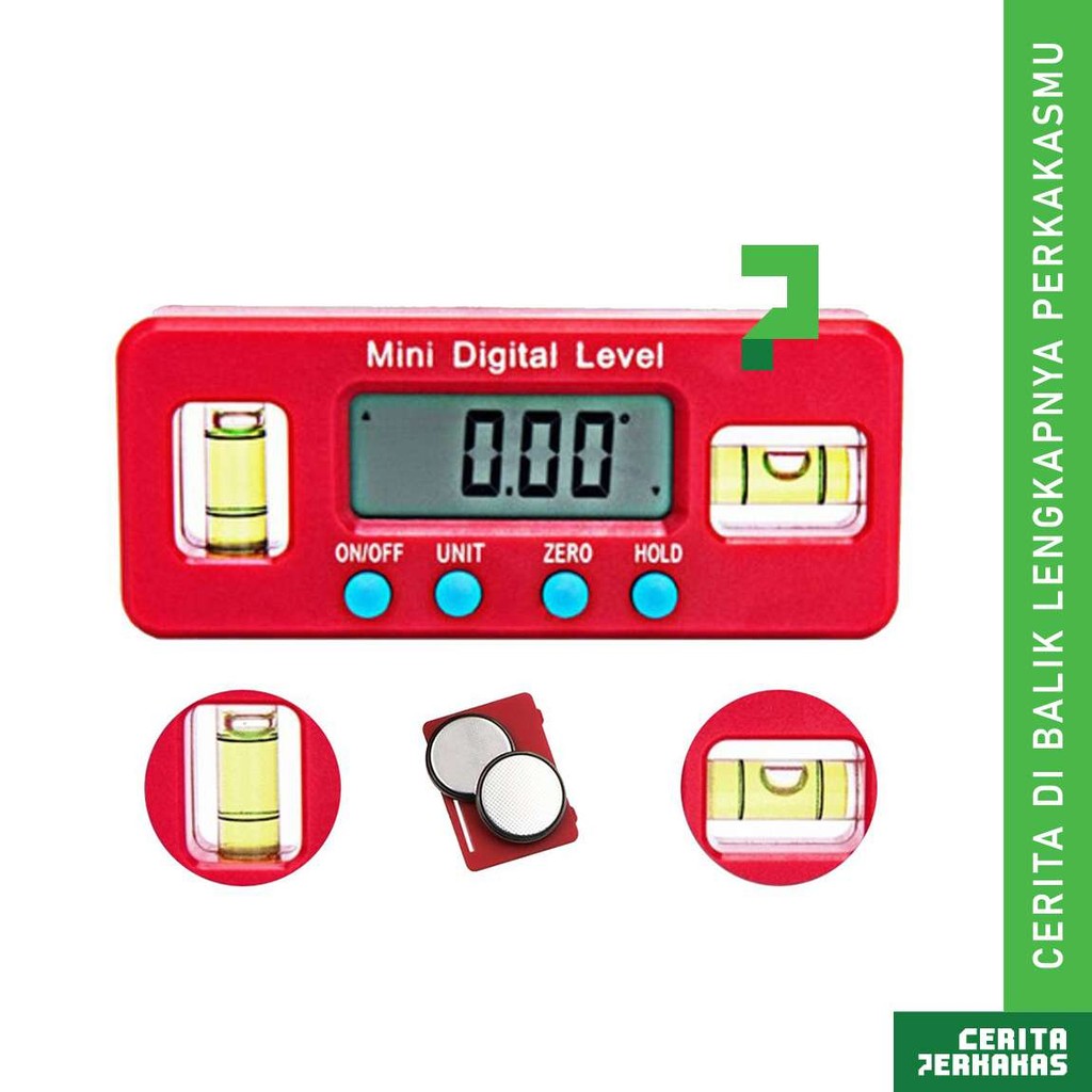 Jual Ukur Alat Sudut Kemiringan CP / Mini Digital Level / Waterpass ...