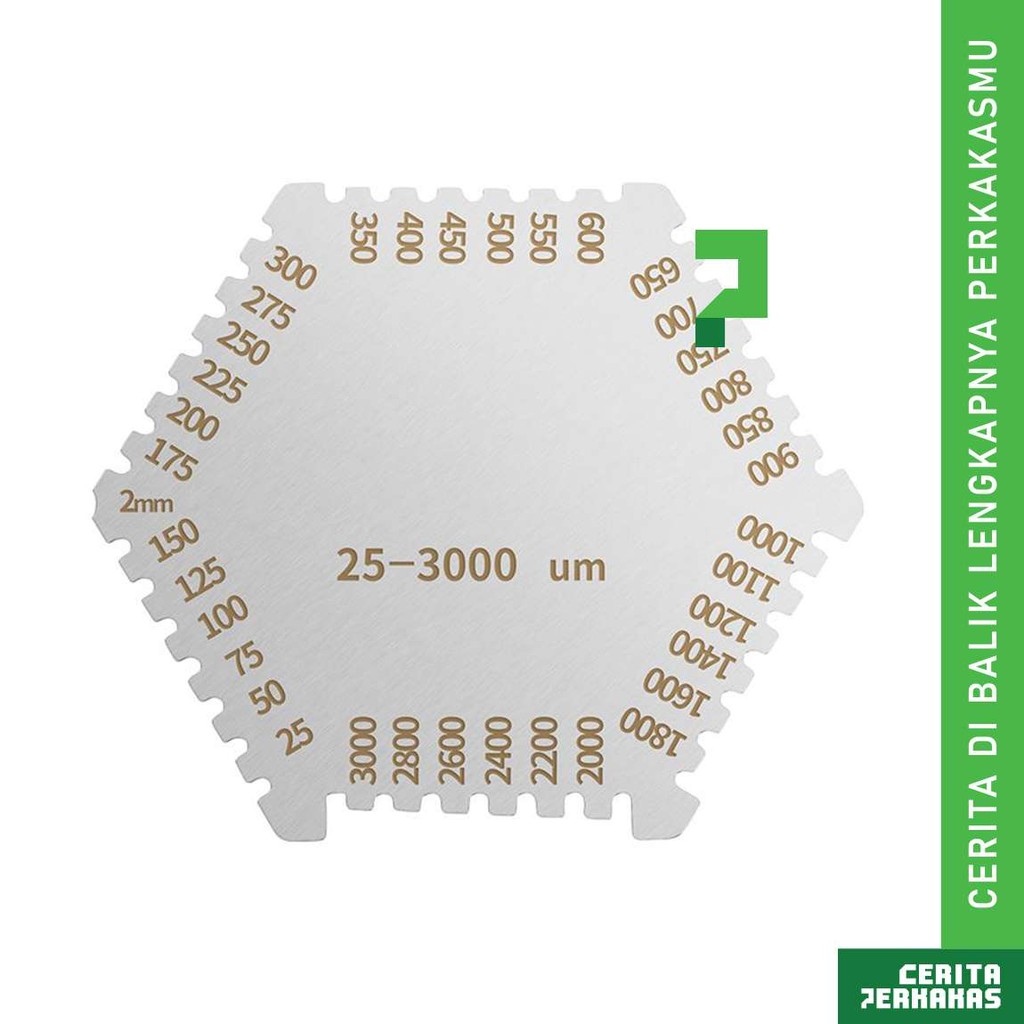 Jual Film Wet Thickness Comb Gauge AH03 CP / Alat Ukur Ketebalan Cat ...