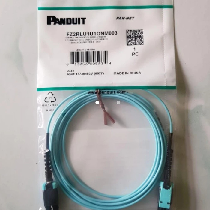 Jual kabel FO patch cord fiber optik lc to lc FZ2RLU1U1ONM003 panduit ...