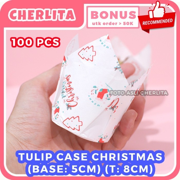 Jual Tulip Cake Case Christmas Kertas Kue Model Bunga Mekar Paper Cup ...