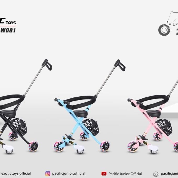Jual Mickro Trike Magic Stroller Exotic/Travel Tricycle Dorongan Anak | Shopee Indonesia