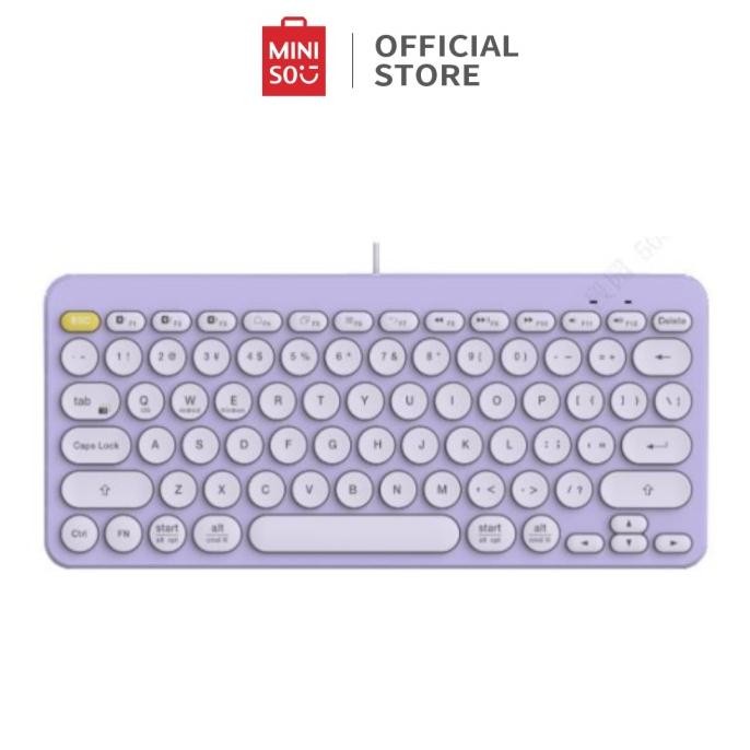 Jual Newbest| MINISO Fashionable Mini Wired Keyboard Model SW-KB611 ...