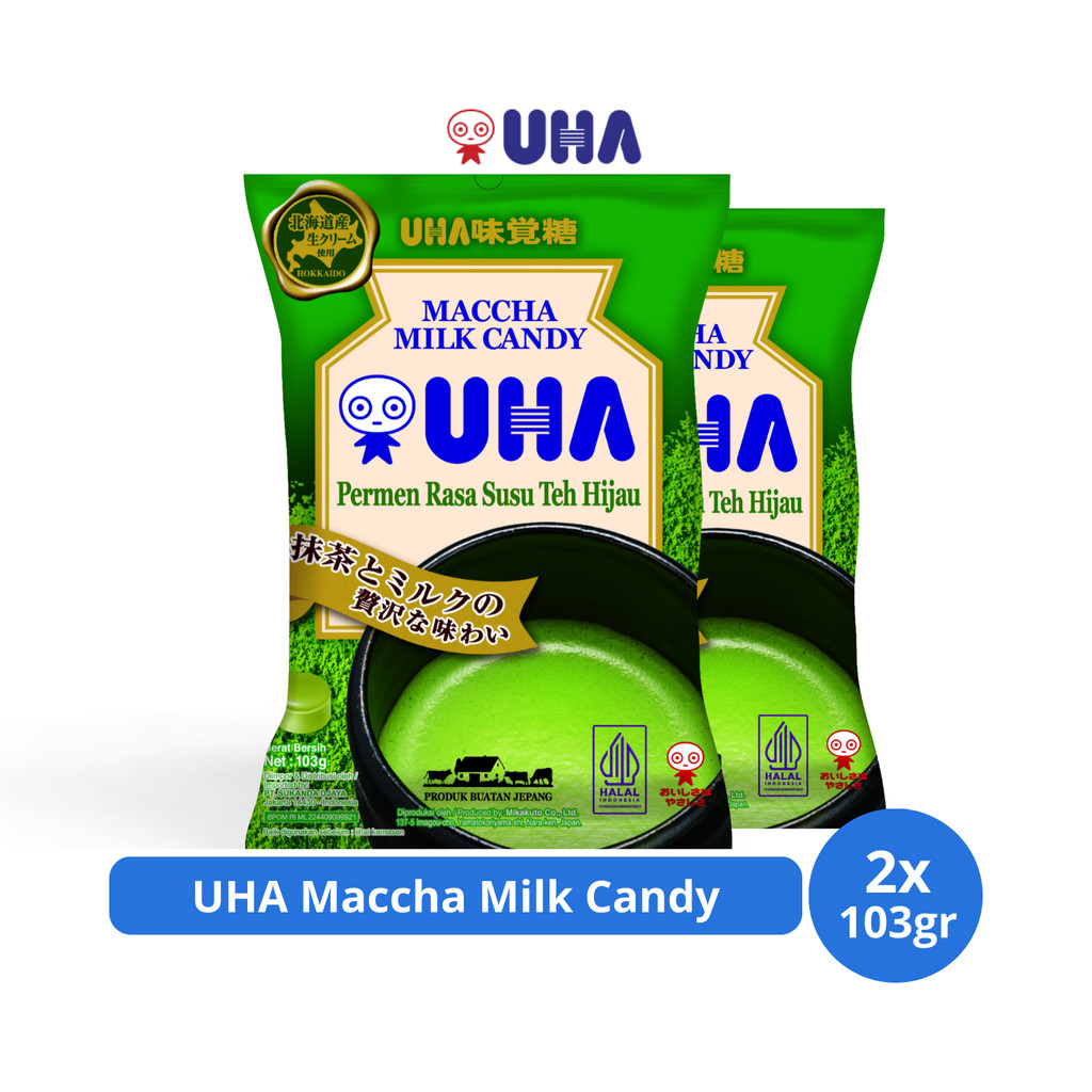 Jual UHA Maccha Milk Candy 103gr x 2 pcs | Shopee Indonesia