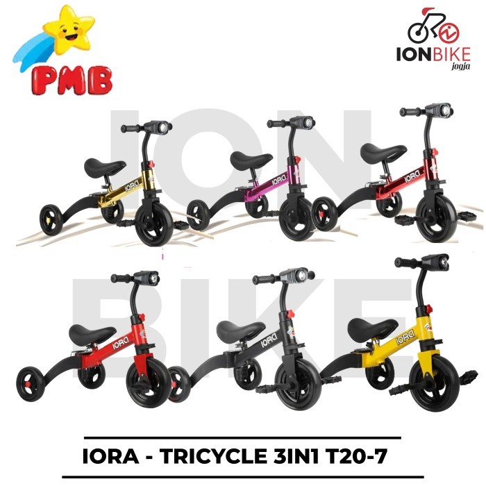 Jual Tricycle Pushbike Pmb Iora Nuwa T20-7 T207 2 In 1 Sepeda Anak Roda ...