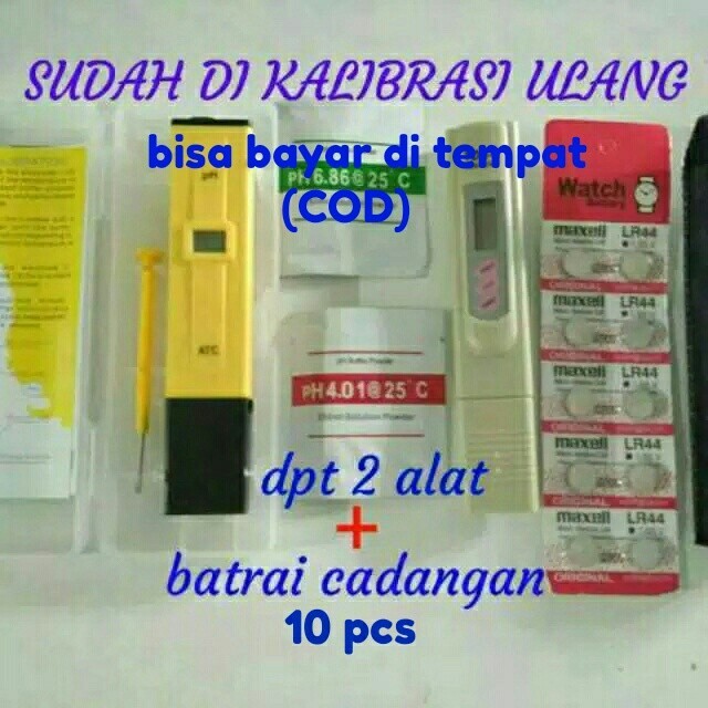 Jual paket ph meter dan tds 3/alat ukur ph/alat ukur ppm hidroponik ...