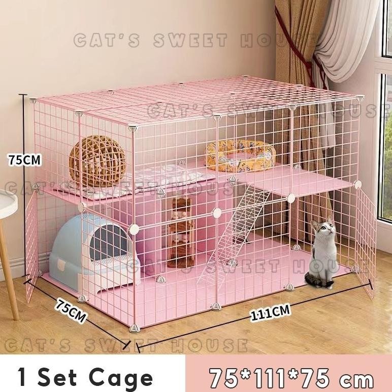 Jual wd-54 1 Set Kandang Kucing Besar Pagar Kucing Anjing Kandang ...