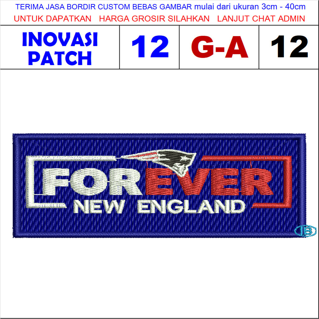 Jual INOVASI PATCH BORDIR LOGO/EMBLEM - G-A12 FOREVER NEW ENGLAND ...