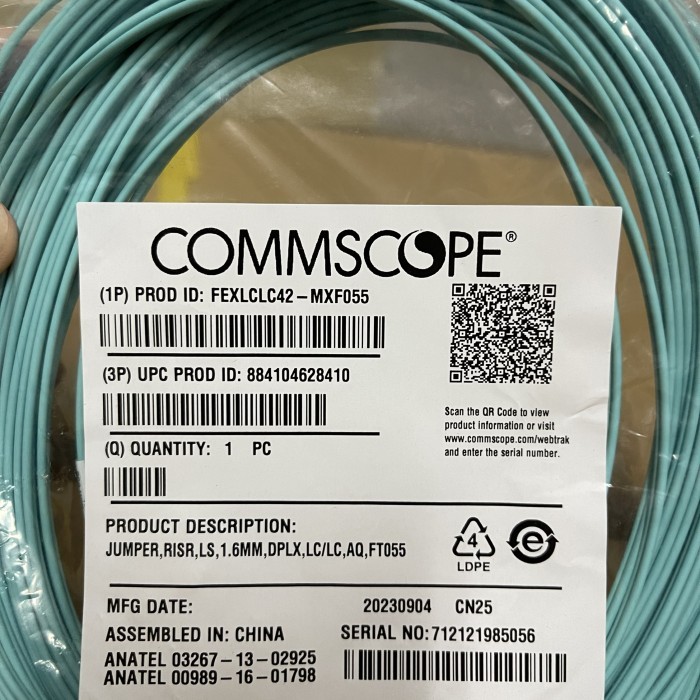 Jual Kabel Fiber patch cord 15 meter LC LC om4 systimax 40 giga 55 feet ...