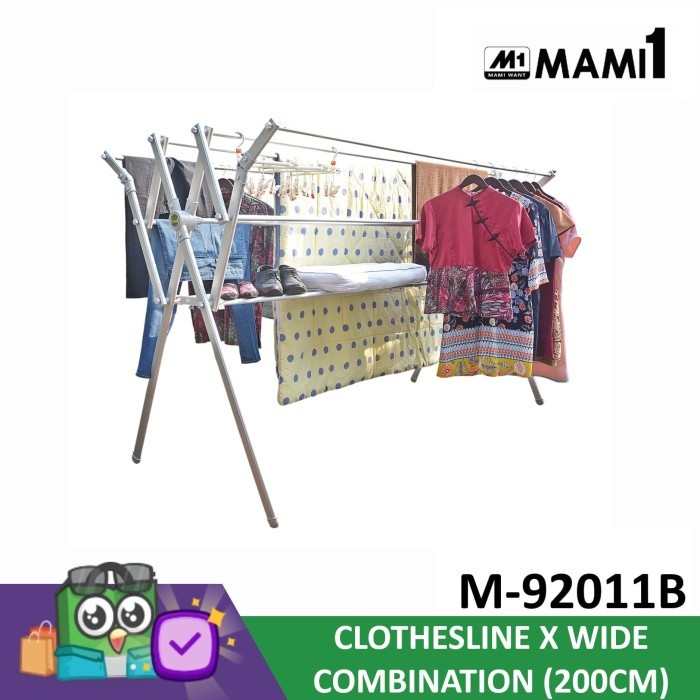 Jual MAMI1 M-92011B CLOTHESLINE X WIDE COMBINATION | Shopee Indonesia