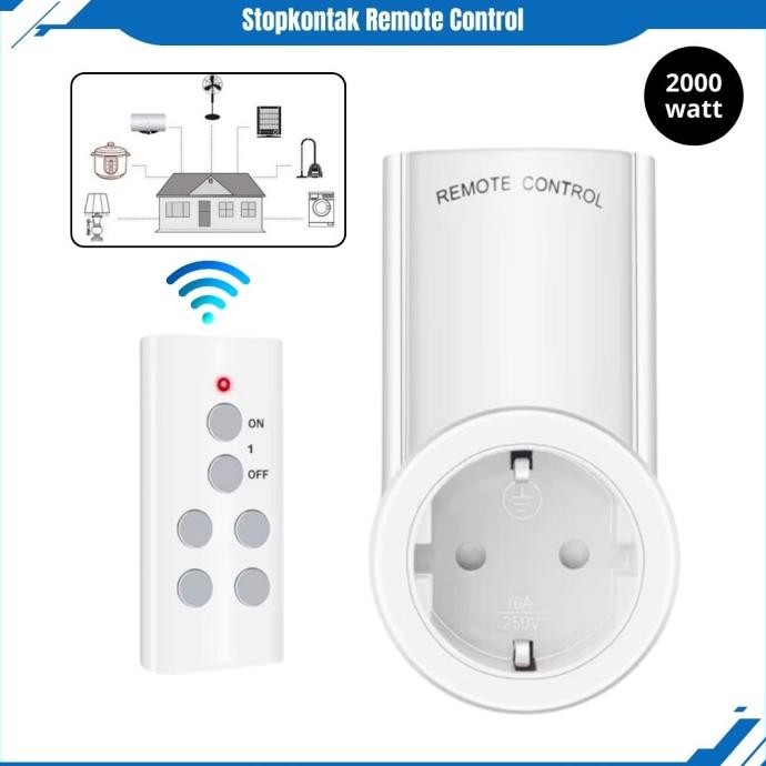 Jual Steker Remote Socket Stop Kontak Remot Control Original | Shopee ...