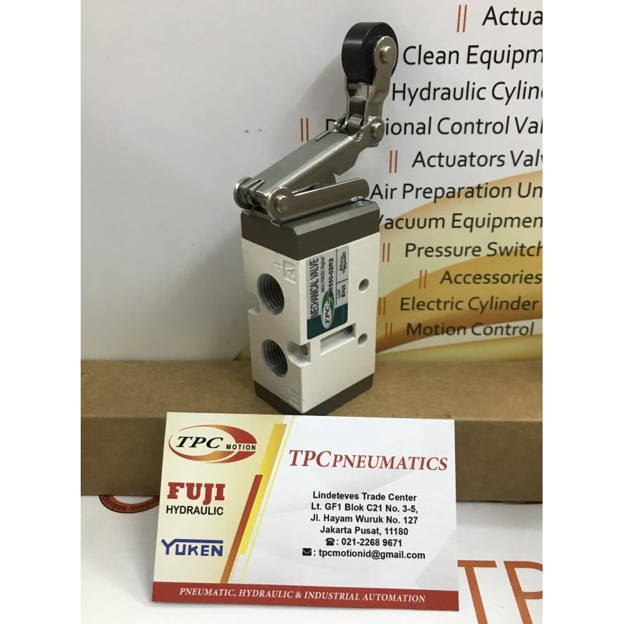 Jual Tpc Mechanical Valve Dm550-02R2, 5/2 Port 1/4" ( Oneway Roller ) | Shopee Indonesia