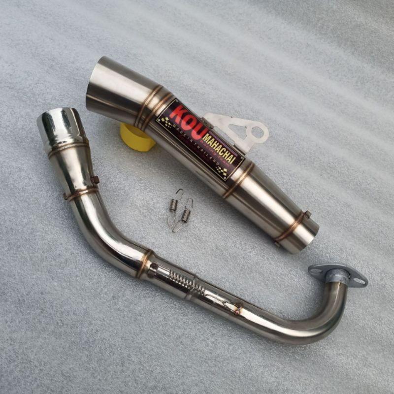 Jual super open spec pipe KOU GP warior set ellbow and canister 51mm ...