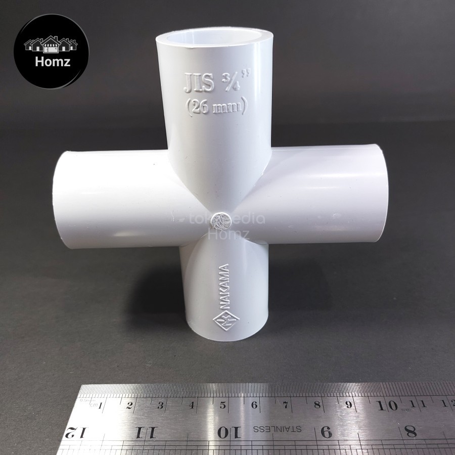 Jual NAKAMA Tee Cross 3/4 inch Aw/Cross Tee 4 Way 3/4" in/Tee Siku ...