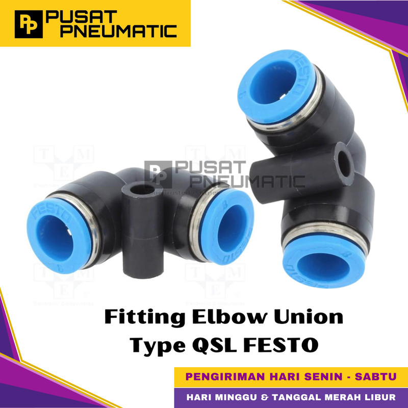 Jual QSL-12 One Touch Fitting Elbow Slip Lock Socket Push In Connector ...